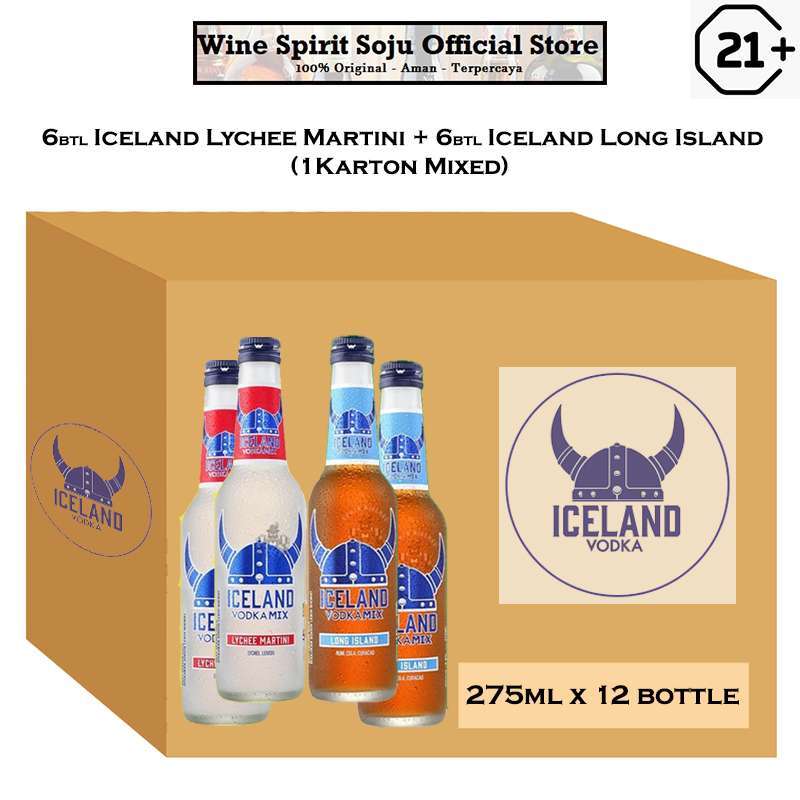 Jual Iceland Vodka Mix Long Island 6botol + Iceland Vodka Mix Lychee ...