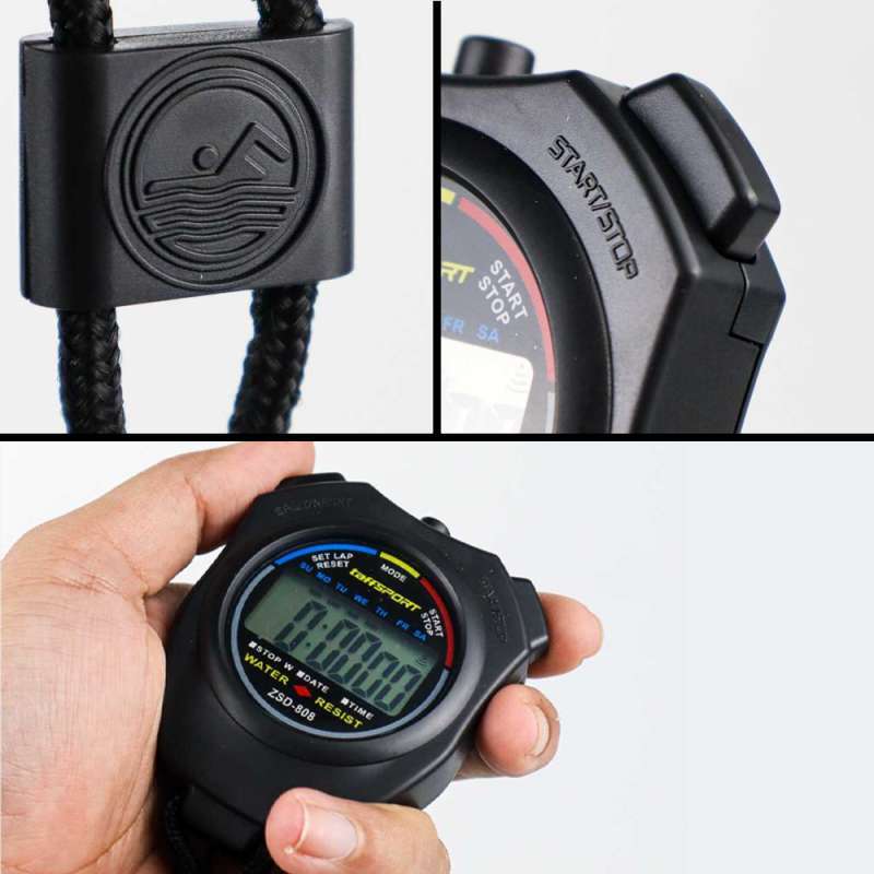Promo Taffsport Stopwatch Digital Profesional Lcd Dengan Strap - Zsd ...