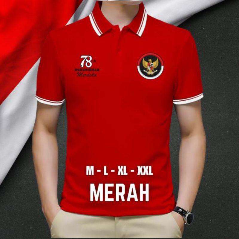Promo ZS Kaos Kemerdekaan 17 Agustus Logo HUT RI Ke 78 Merah Putih ...