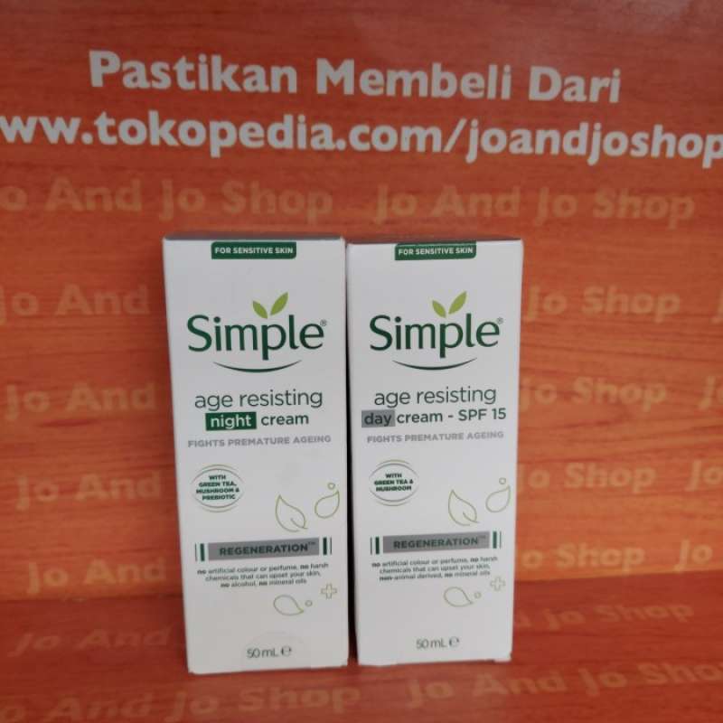 Jual Simple Day / Night Cream Age Resisting Kream Siang / Malam di Seller Tunica Store ...