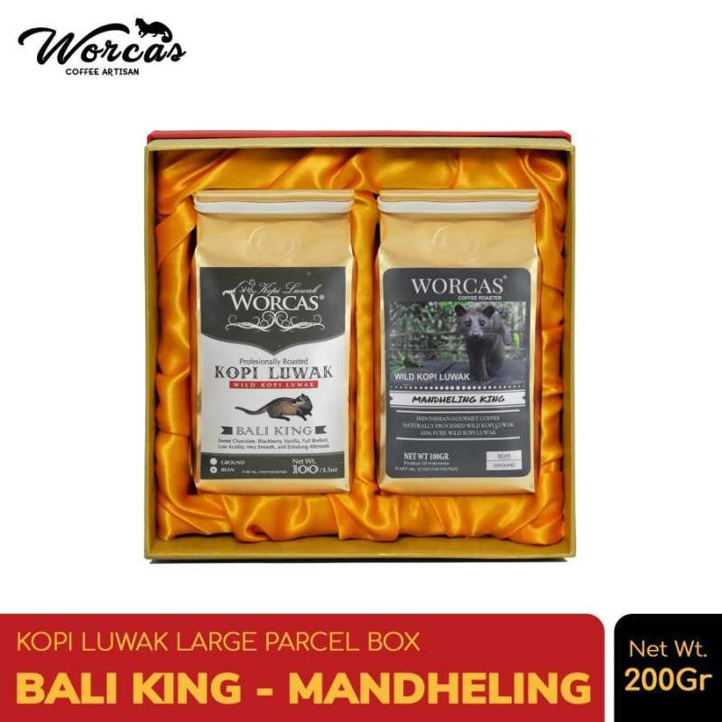 Jual WORCAS Kopi Luwak Liar Bali King & Mandheling King - Large Box Isi ...