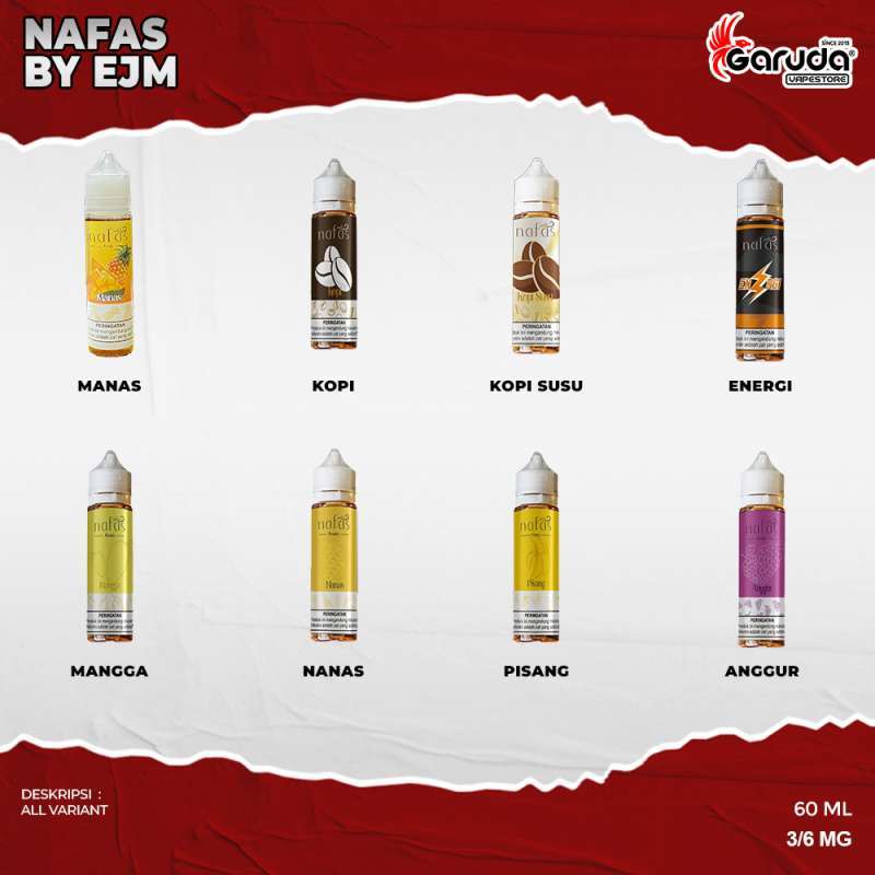 Jual Liquid Nafas Series By Ejm 60ml Bercukai Di Seller Garuda Vape ...