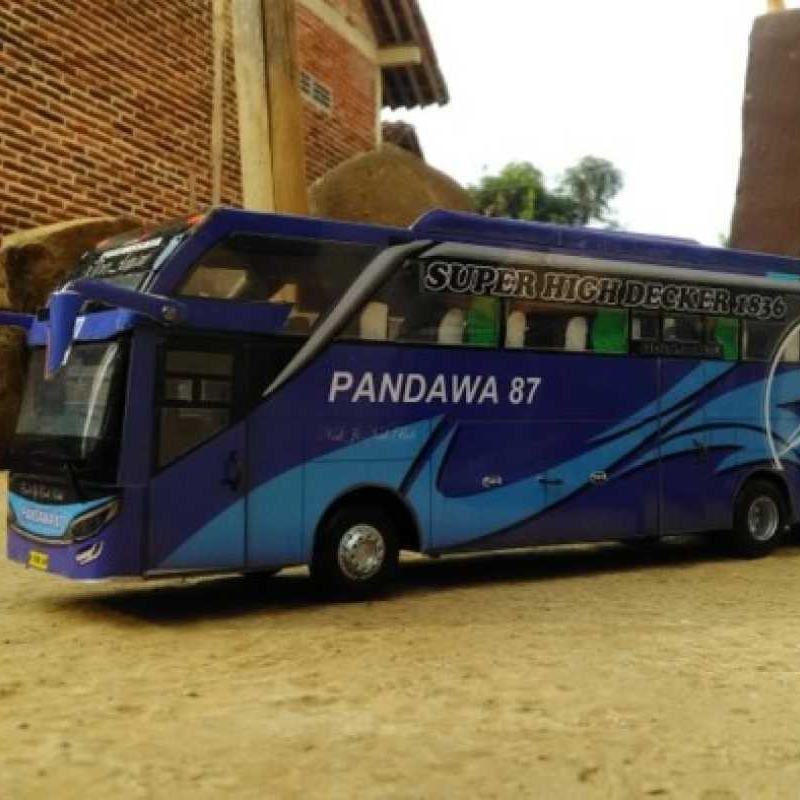 Promo miniatur bis pandawa 87 dobel axel miniatur bus full interior ...