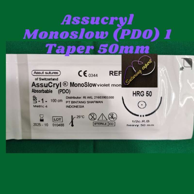 Jual Assucryl 1 Monoslow, Pdo ( Absorb, Polydioxanone, Monofilament Pds ...