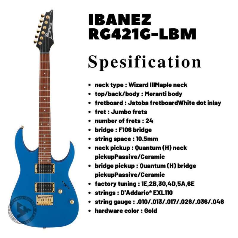 Jual Gitar Listrik Electric Elektrik Ibanez Rg421g-lbm Original Di ...