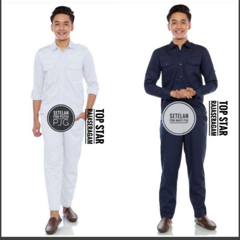 Jual Setelan PDH PDL Kemeja Celana Kerja Dinas Lapangan Net Tv Kantor Drill di Seller TOP STAR ...