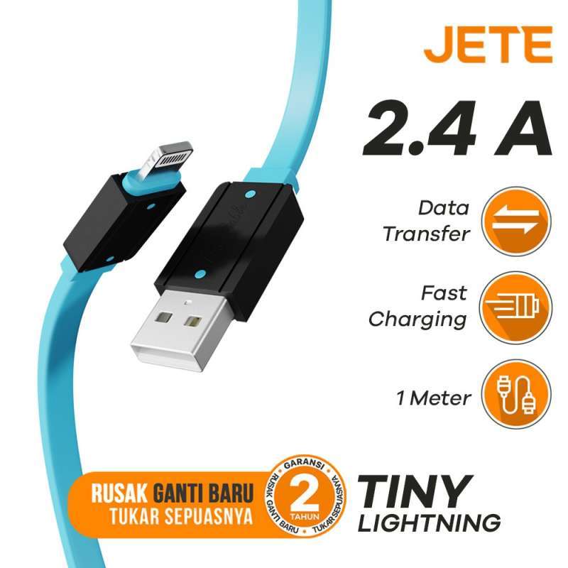 Jual Jete Tiny Kabel Data Usb iPhone Lightning Fast Charging 2.4a Di ...