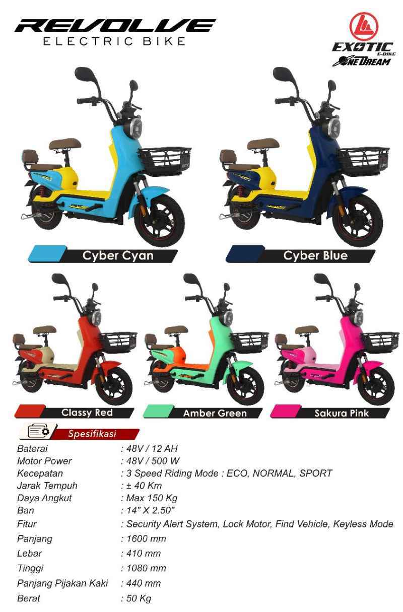 Jual SEPEDA LISTRIK REVOLVE PACIFIC EXOTIC di Seller OTOEVO Official ...