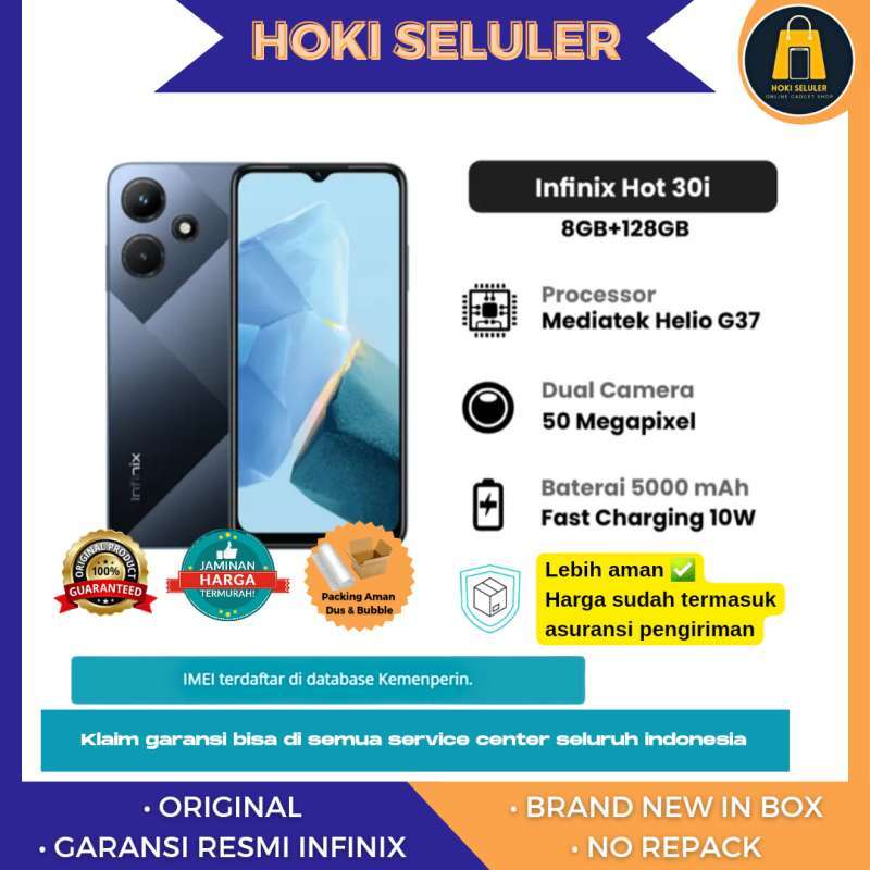 Jual Infinix Hot 30i 8/128GB Original Garansi Resmi No Repack - 8/128GB Gold di Seller Hoki ...