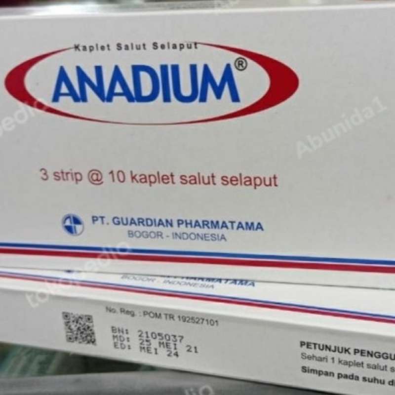 Jual Anadium Box Isi 30 Tablet Di Seller Zebaa Shop - Wanasari, Kab ...