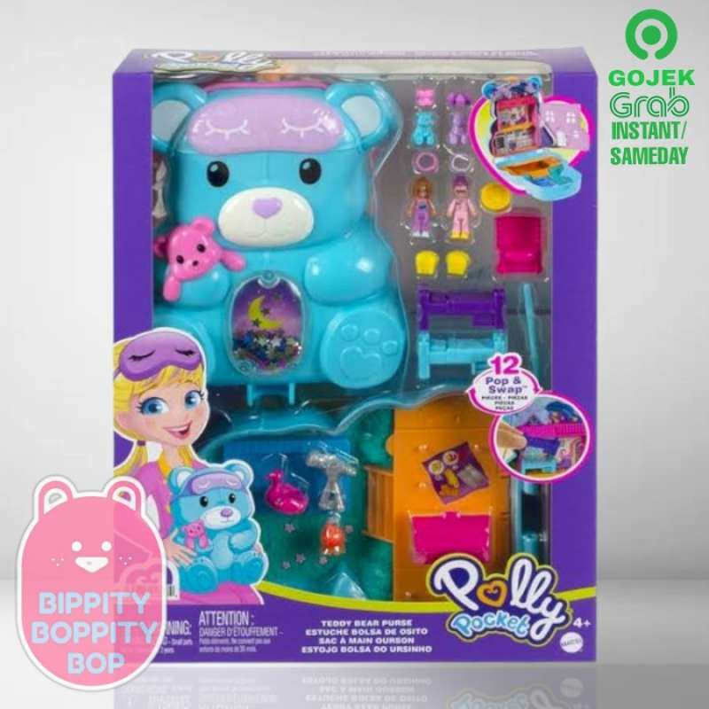 Jual Polly Pocket Teddy Bear Purse Compact Sleepover Theme Di Seller ...