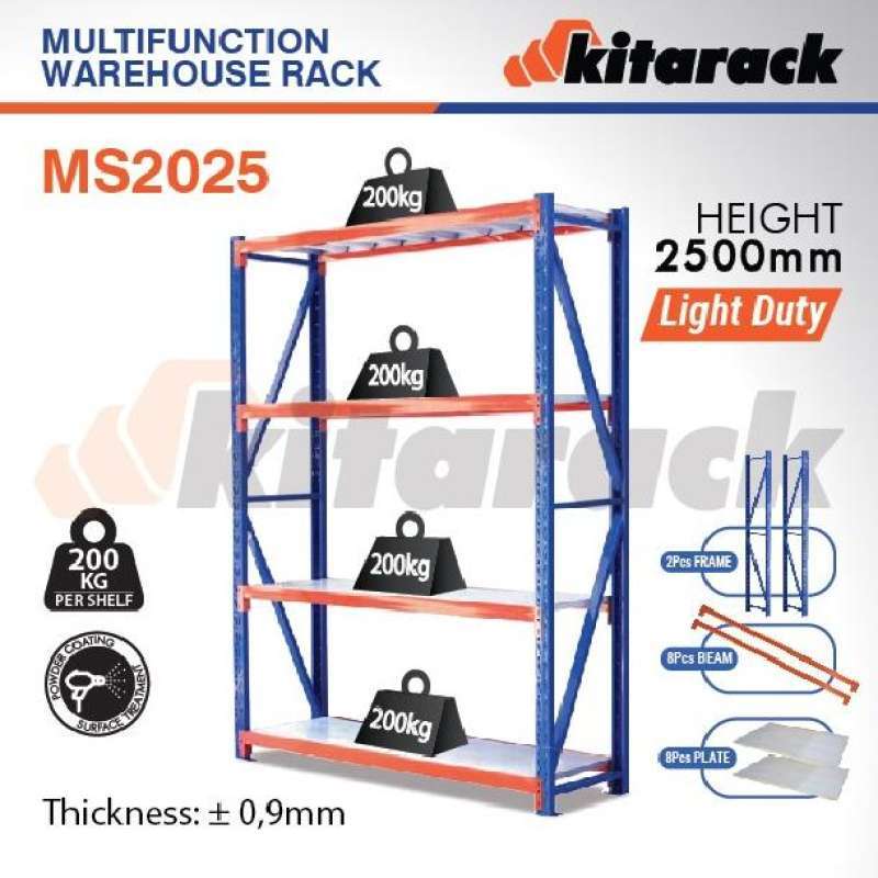 Jual Kitarack Ms2025 (starter) - Rak Gudang Besi Warehouse Rack Rak ...