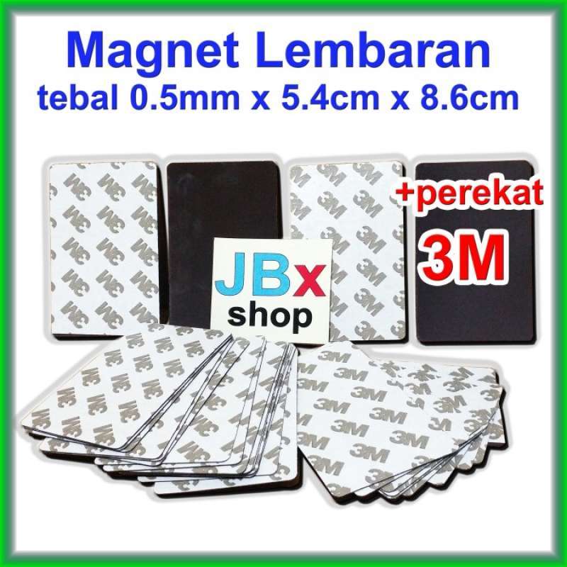Promo Magnet Sheet Lembaran + Double Tape 3m ( Tebal 0.5mm X 5,4cm X 8,6cm ) Terbaru Diskon 20% ...