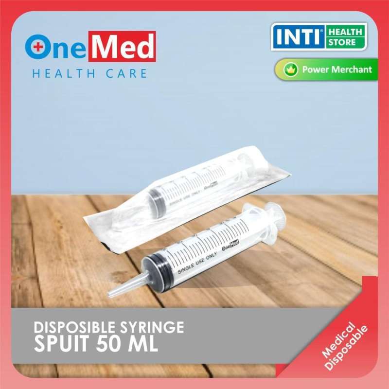 Jual ONEMED Spuit 50cc / Catheter Tip / Disposable Syringe Isi 3pcs di ...