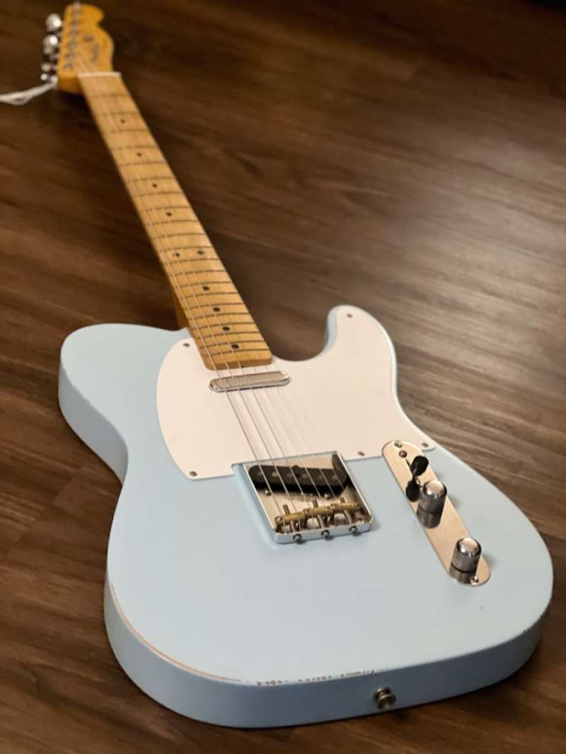 Promo Fender Vintera Road Worn 50S Telecaster Maple Neck Sonic Blue ...