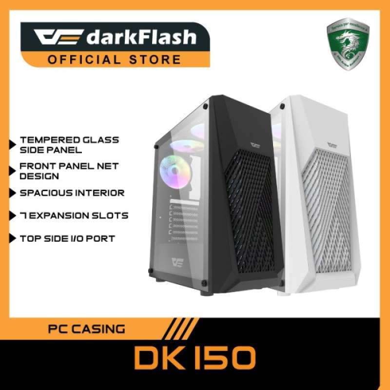 Promo darkFlash DK150 ATX PC Casing [+ 3 Rainbow Fans] Diskon 23% di Seller Vegara Store ...