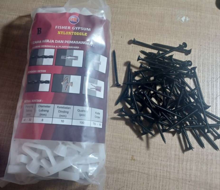 Promo Fisher gypsum / viser gysum / fiser gipsum + sekrup 100pcs Diskon 23% di Seller Jitsian ...