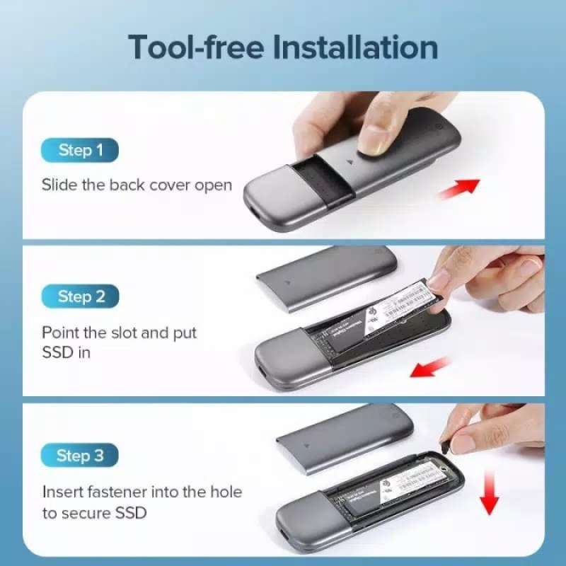 Promo Ugreen M2 B-key SSD Enclosure USB 3.0 5Gbps Sier-60530 Diskon 23% ...