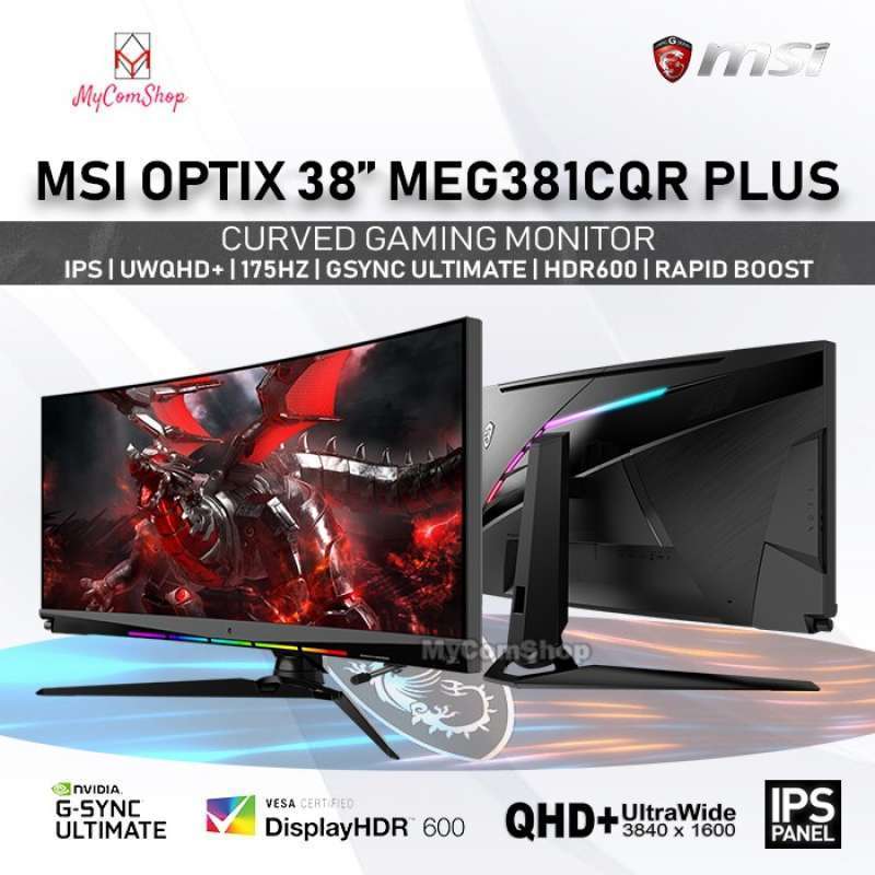 Jual Msi Optix Meg381cqr Plus 38 Gaming Monitor Ultra Wide Qhd+ Ips ...