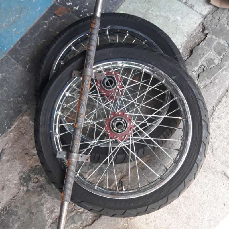 Jual Roda Gerobak Ring 16 Inch Jari Jari Motor Roda Gerobak Dorong 1set ...