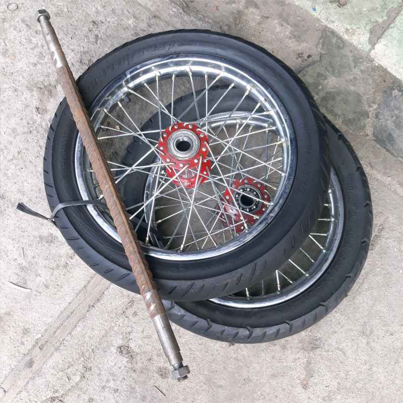Jual Roda Gerobak Ring 16 Inch Jari Jari Motor Roda Gerobak Dorong 1set ...