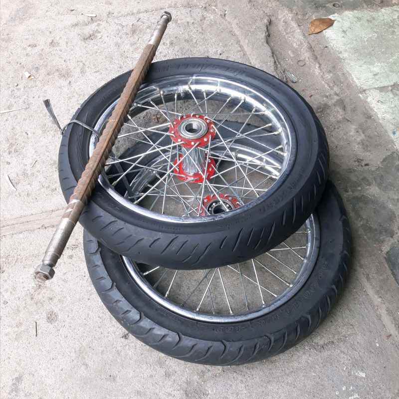 Jual Roda Gerobak Ring 16 Inch Jari Jari Motor Roda Gerobak Dorong 1set ...