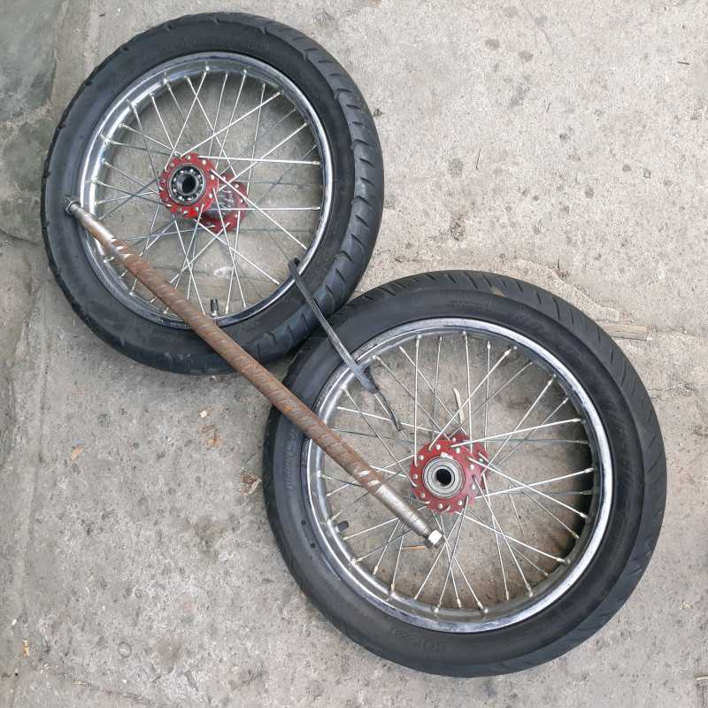 Jual Roda Gerobak Ring 16 Inch Jari Jari Motor Roda Gerobak Dorong 1set ...