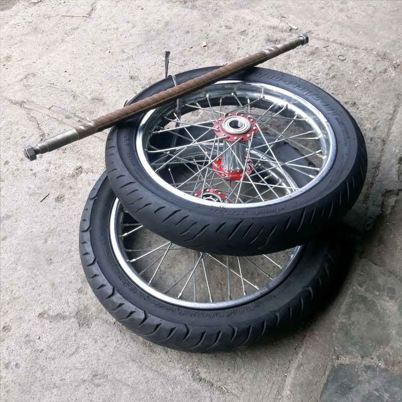 Jual Roda Gerobak Ring 16 Inch Jari Jari Motor Roda Gerobak Dorong 1set ...
