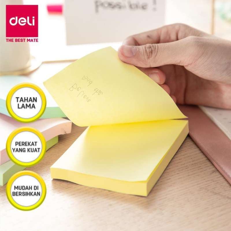 Promo Deli Memo Tempel Large Sticky Notes 100 Lembar/pad Kertas Tulis ...