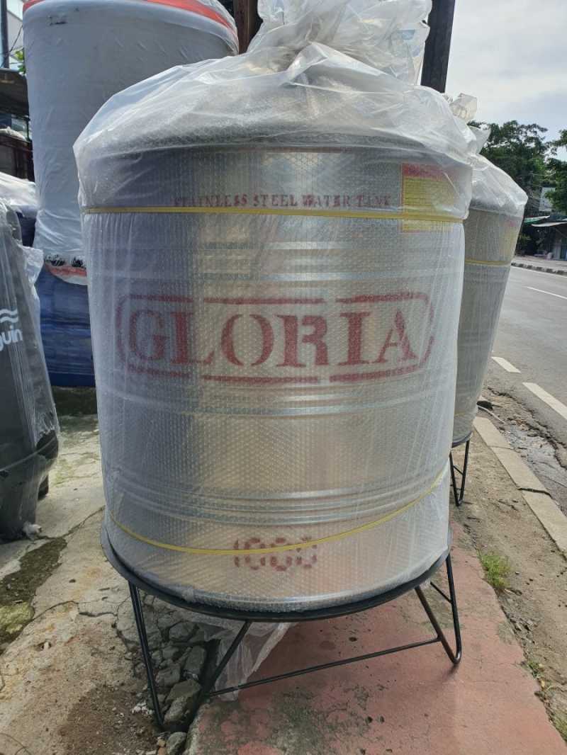 Promo Toren Tangki Air Stainless Stell Gla G1000 Kaki 1000L Tebal 0.5mm ...