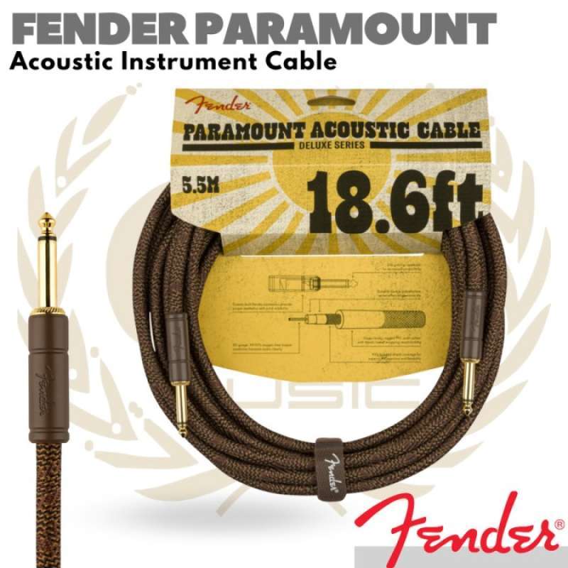 Jual Fender Paramount Acoustic Instrument Cable | Kabel Instrumen Gitar ...