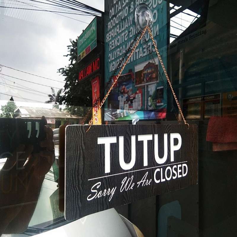 Promo Sign Board Acrylic Open Close Akrilik Tulisan Buka-Tutup Signaged ...
