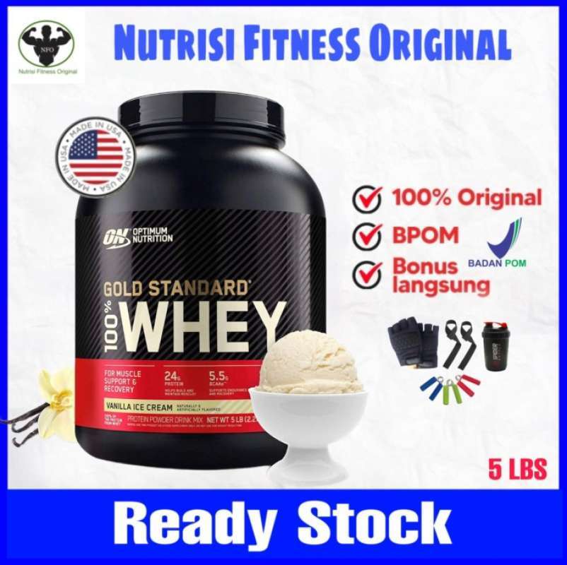 Jual Optimum Nutrition On Whey Gold Standard 5 Lb Protein Powder 5 Lbs ...