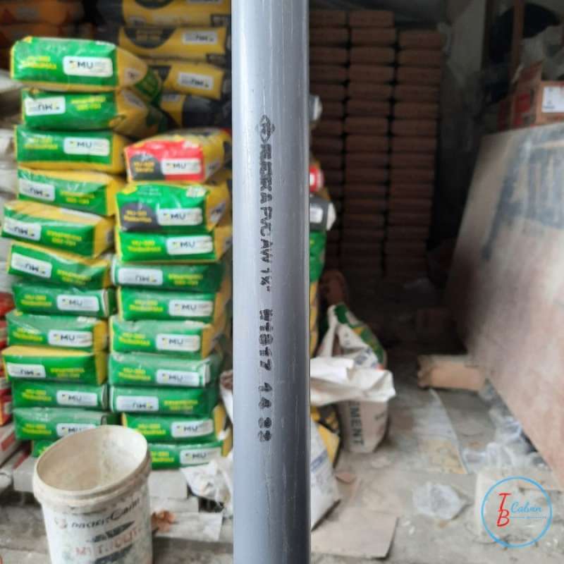 Promo Pipa PVC 1 1/4 inch RUCIKA WAVIN JIS ABU (AW) per batang Diskon ...