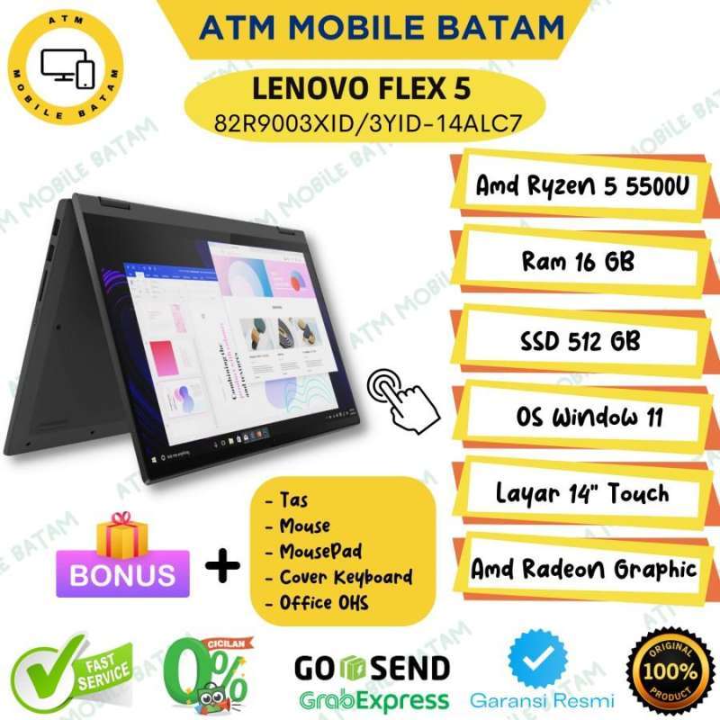 Jual Laptop Lenovo Flex 5 Ryzen 5 5500U 16/512Gb di Seller ATM MOBILE ...