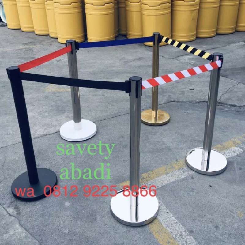 Promo Tiang antrian / Tiang pembatas / Pembatas antrian Stainless aman ...