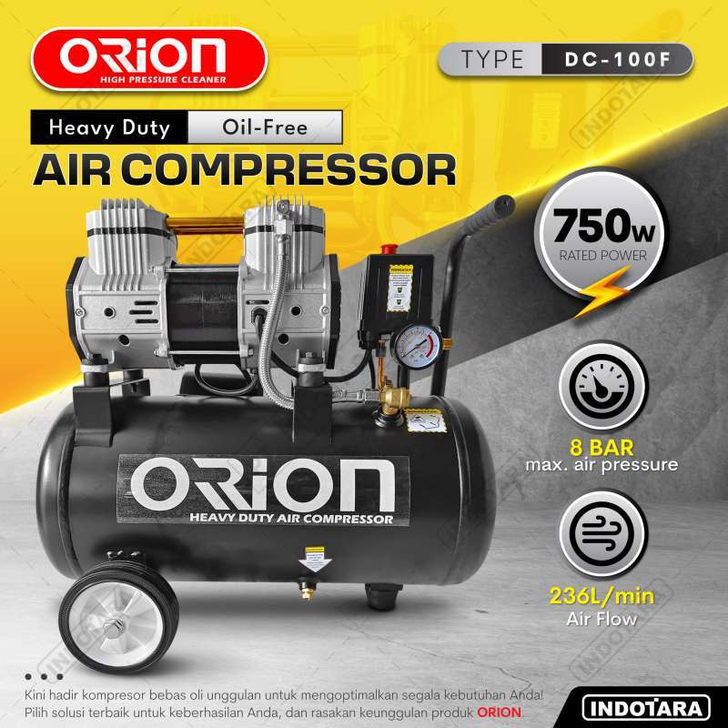 Jual Kompresor Angin Oil Free 1 Hp 24l Air Compressor Orion Dc100f Di ...