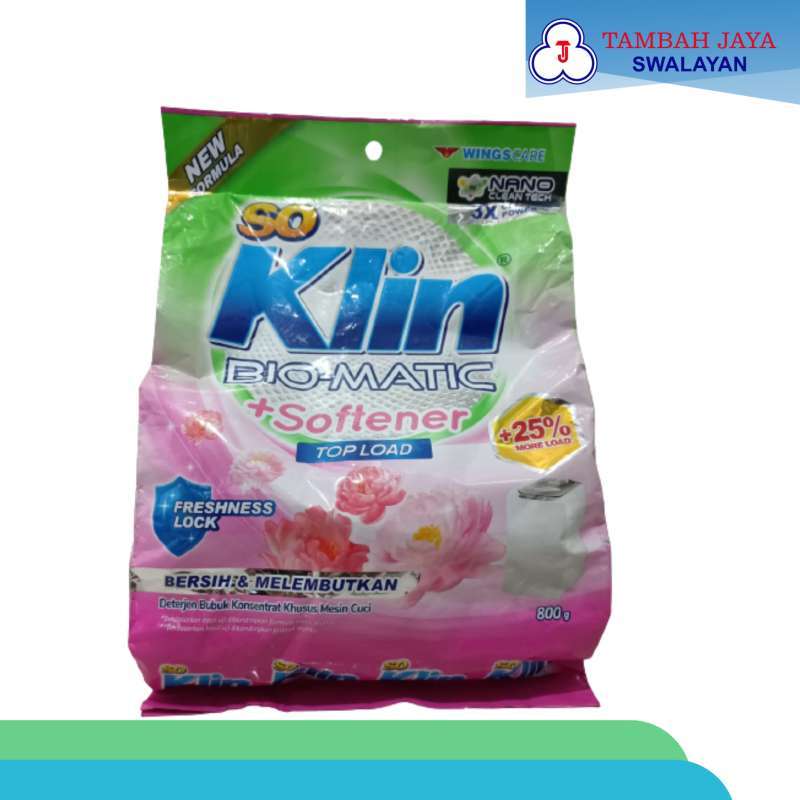 Jual Soklin Bio-Matic+Softener Top Load Detergen Bubuk 800gr di Seller ...