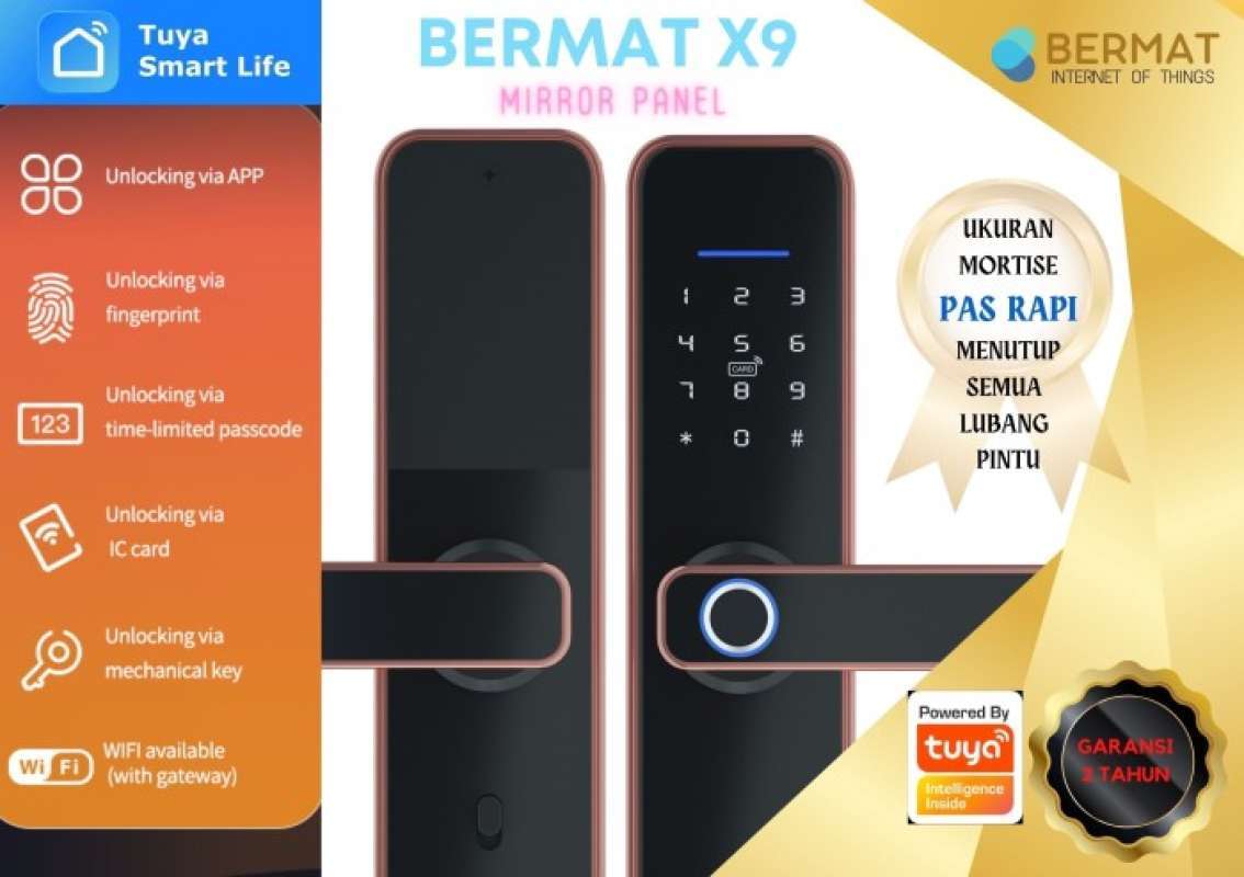Jual smart door lock kunci pintu digital otomatis wifi fingerprint ...