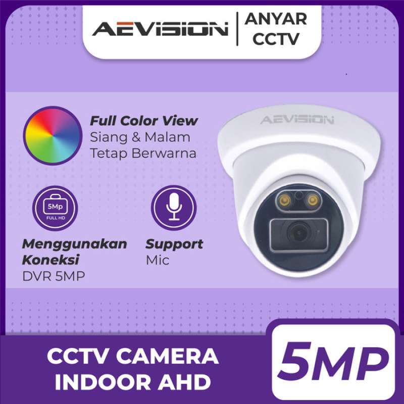 Promo Camera Cctv Indoor Hd Full Color / Colorvu 5mp Merk Aevision ...
