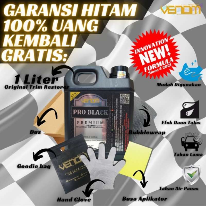 Promo 1 liter penghitam body motor permanen back to black Diskon 33% di ...