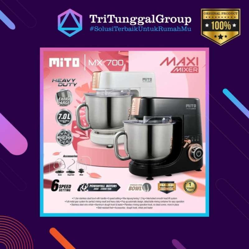Promo Mito Stand Mixer MX500 / MIXER MITO MX500 / MX-700 / MX 500 / MX 700 Diskon 33% di Seller ...