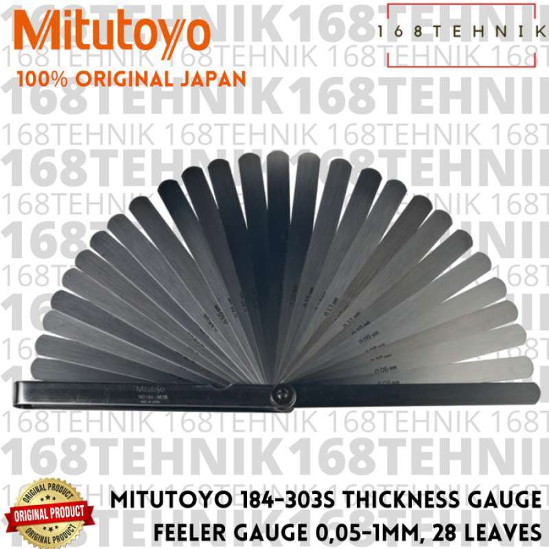 Promo MITUTOYO 184-303S THICKNESS GAUGE / FEELER GAUGE 0,05-1mm , 28 ...