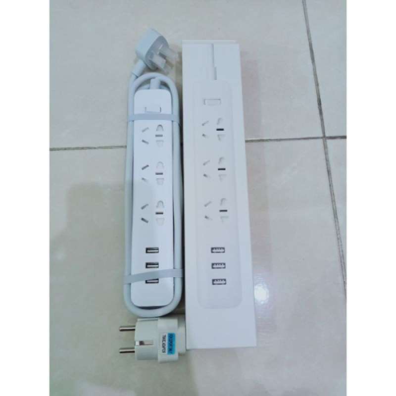 Jual Xiaomi Terminal Kabel 3 Plug Dengan 3 Usb Port 2a Colokan Listrik ...