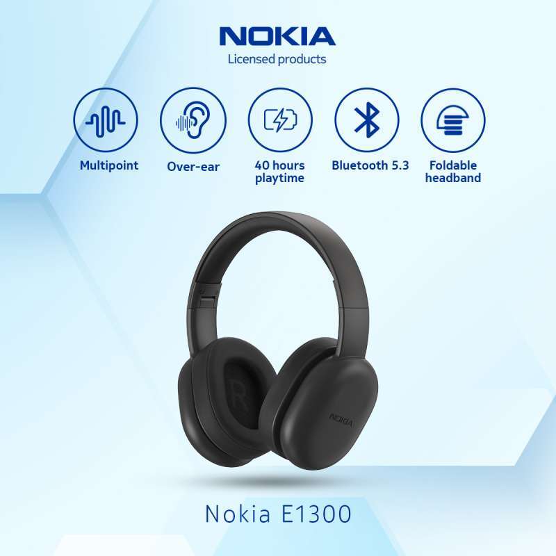 Promo Nokia Essential Wireless Headphones E1300 Bluetooth 5.3 - Black ...