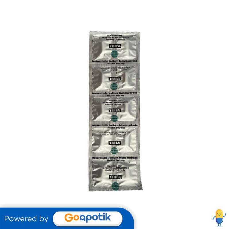Jual Metamizole Sodium Monohydrate Trifa 500 Mg Strip 10 Kaplet Di ...