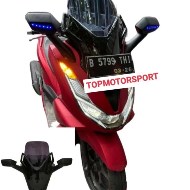 Promo Visor Winshield Tameng Sein Led Spion Lipat Honda Pcx 160 Model ...
