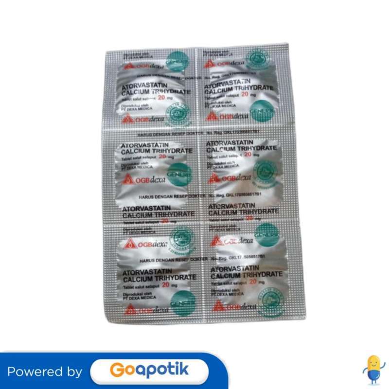 Jual ATORVASTATIN OGB DEXA MEDICA 20 MG STRIP 6 TABLET di Seller Apotek ...