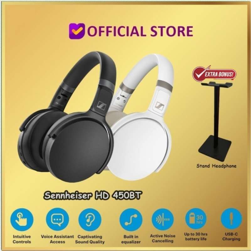 Jual Sennheiser Hd 450bt Hd450 Bt Hd 450 Bt Wireless Bluetooth Headphones Di Seller Sentral Beli ...