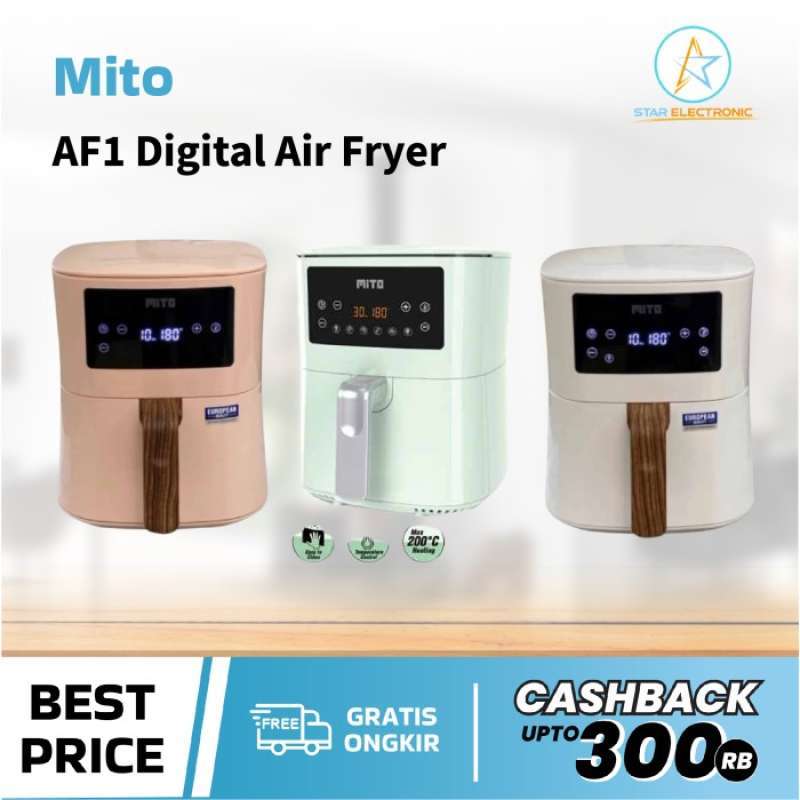 Jual Mito Af1 Digital Air Fryer Low Watt Varian New Garansi Resmi Putih ...